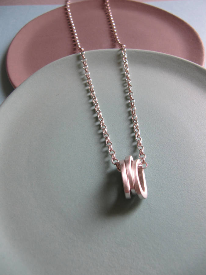 Infinity Three Ovals Stacks Necklace By katrina alexander ...