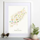 Map Of Northamptonshire Art Print By Holly Francesca ...