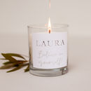 Mindfulness 'believe In Yourself' Personalised Candle By Little Cherub ...