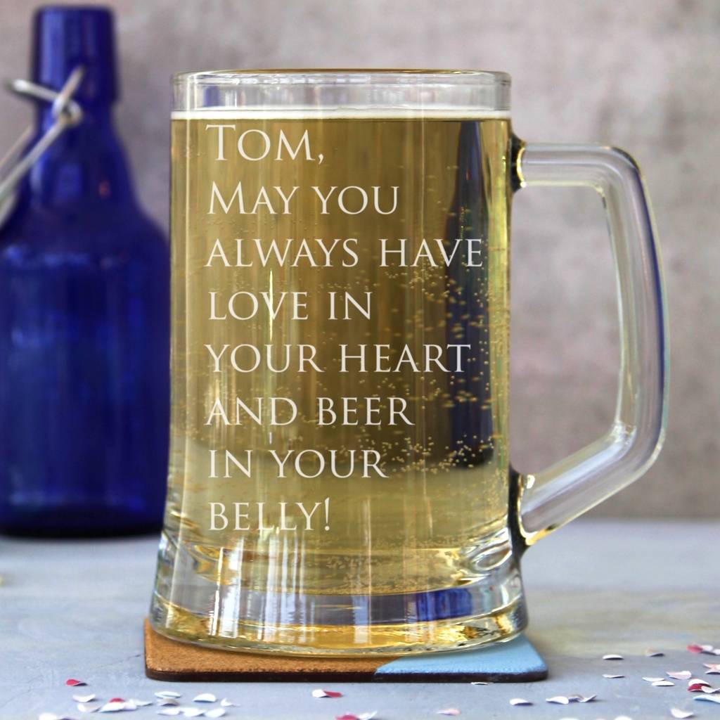 personalised one pint tankard by the glass yard | notonthehighstreet.com