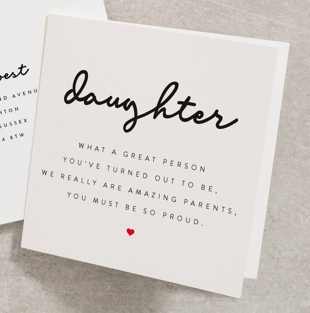 Funny Daughter Birthday Card By Twist Stationery Notonthehighstreet