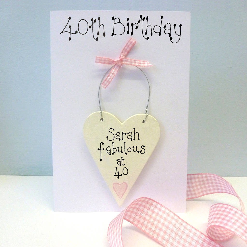 personalised 40th birthday card by country heart | notonthehighstreet.com