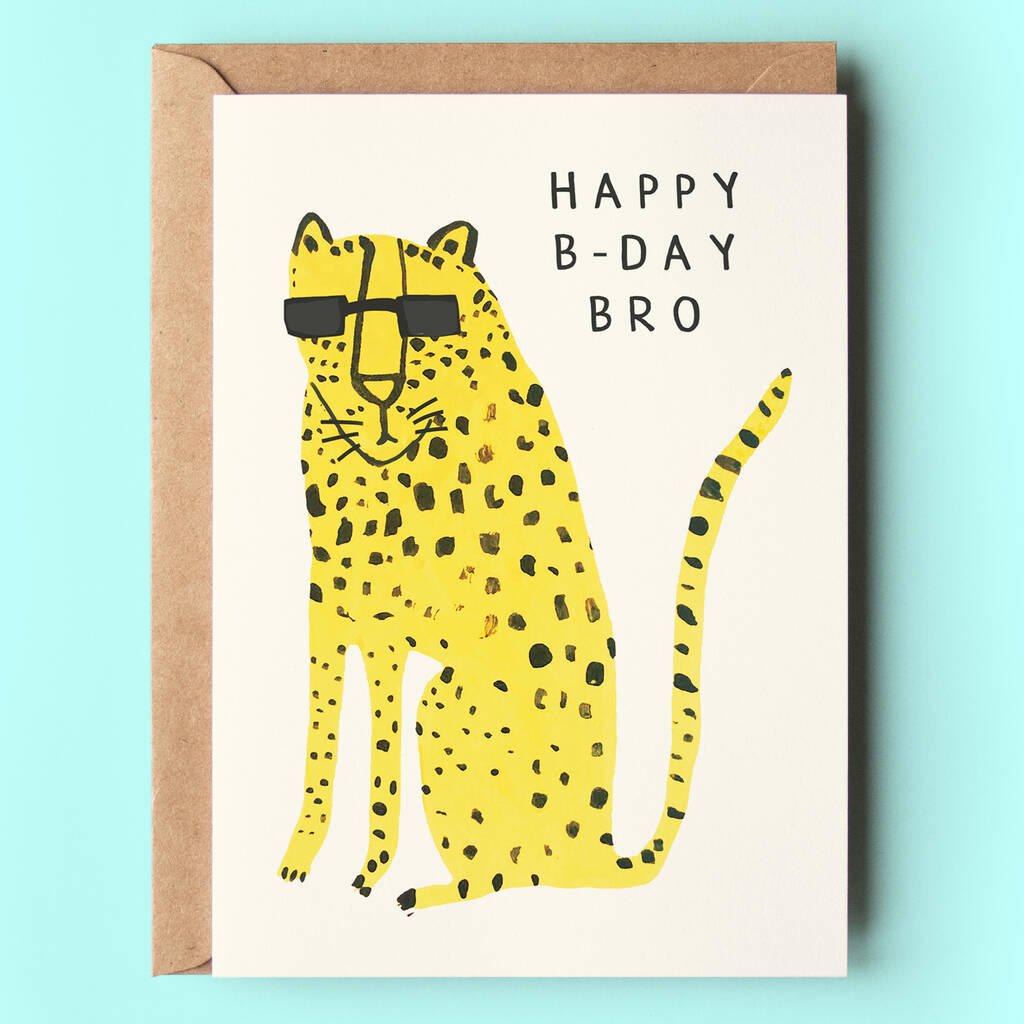 Brother Leopard Birthday Card By Darcie Olley