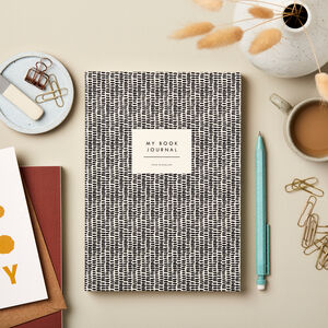 Book Journal Stacked Books Monochrome Cover By Lucy says I do