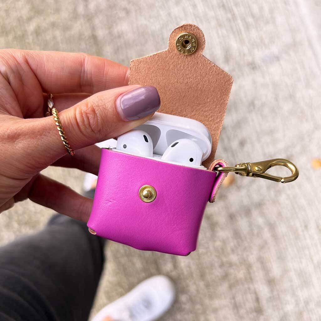 Personalised Leather Air Pod Case By SBRI | notonthehighstreet.com