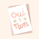 Oui, Non French Valentine's Card By Annie Dornan Smith Design ...