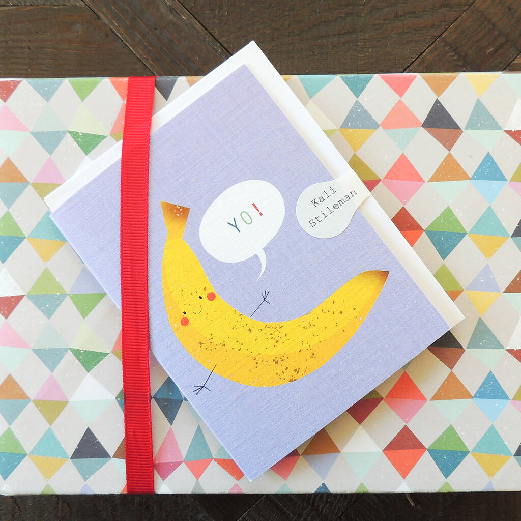 Mini Banana Greetings Card By Kali Stileman Publishing