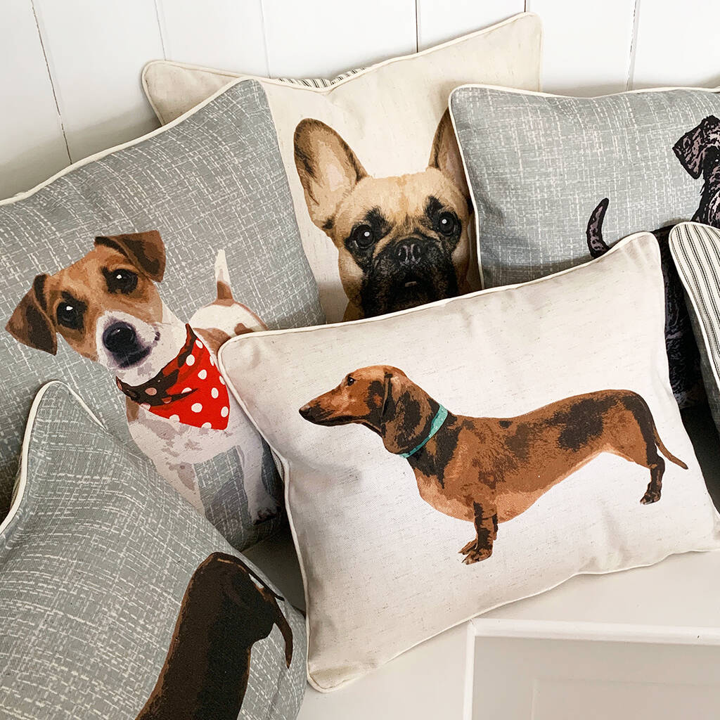 jack russell feature cushion by keylime design | notonthehighstreet.com