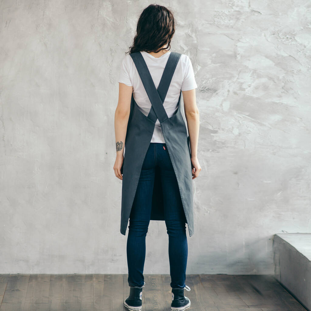 Personalised Cotton Pinafore Apron For Women By The Prancing Hare