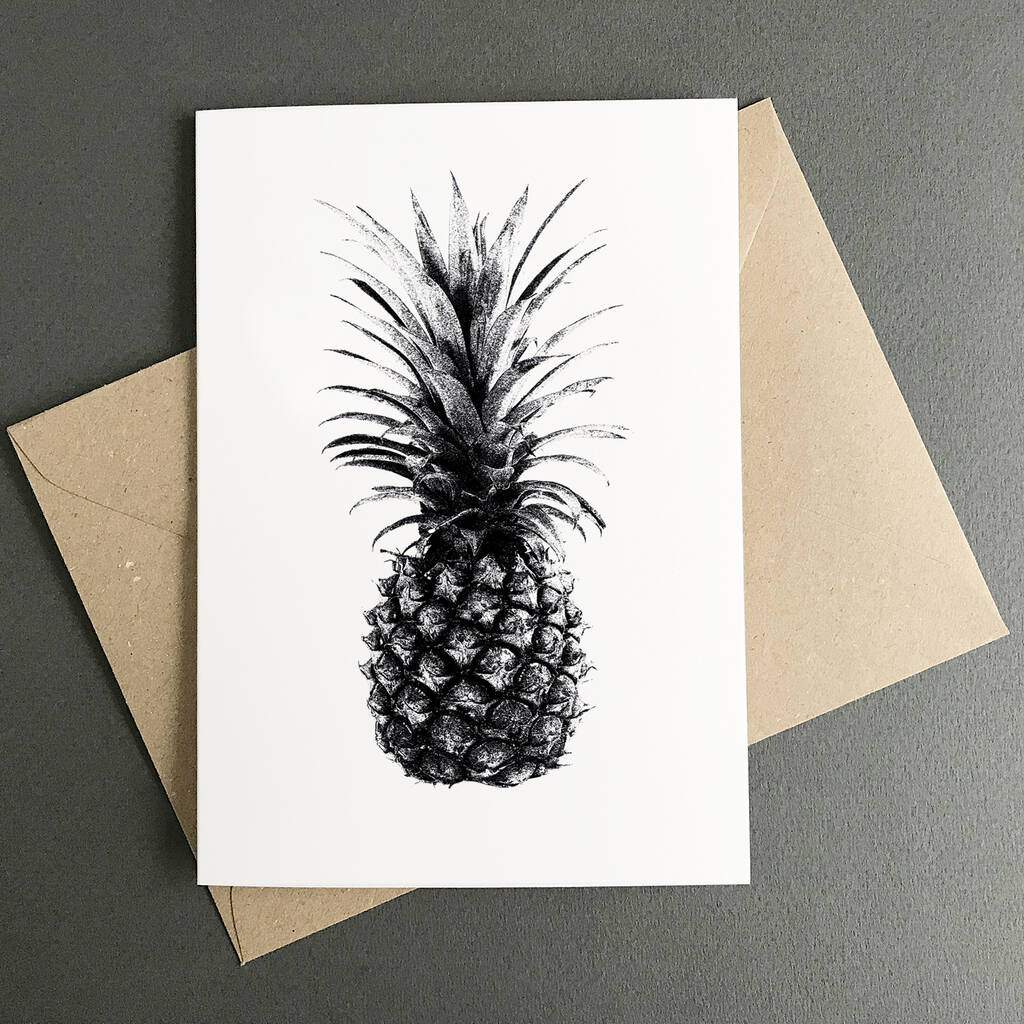Encyclopaedic Pineapple Card With Kraft Envelope By Mimi & Mae ...