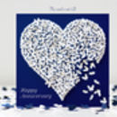 Butterfly Wedding Card, Butterfly Two Hearts Love Card By Inkywool ...