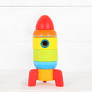 Wooden Stacking Rocket Toy With Personalised Bag By Red Berry Apple ...