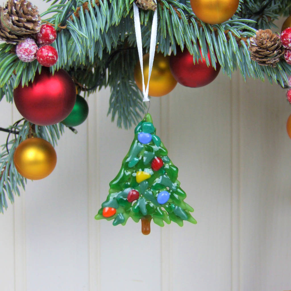 Handmade Glass Christmas Tree Decoration By Jessica Irena Smith Glass ...
