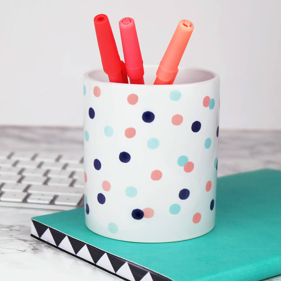 It's Raining Pens Desk Tidy Ceramic Pen Pot By Paper Plane ...