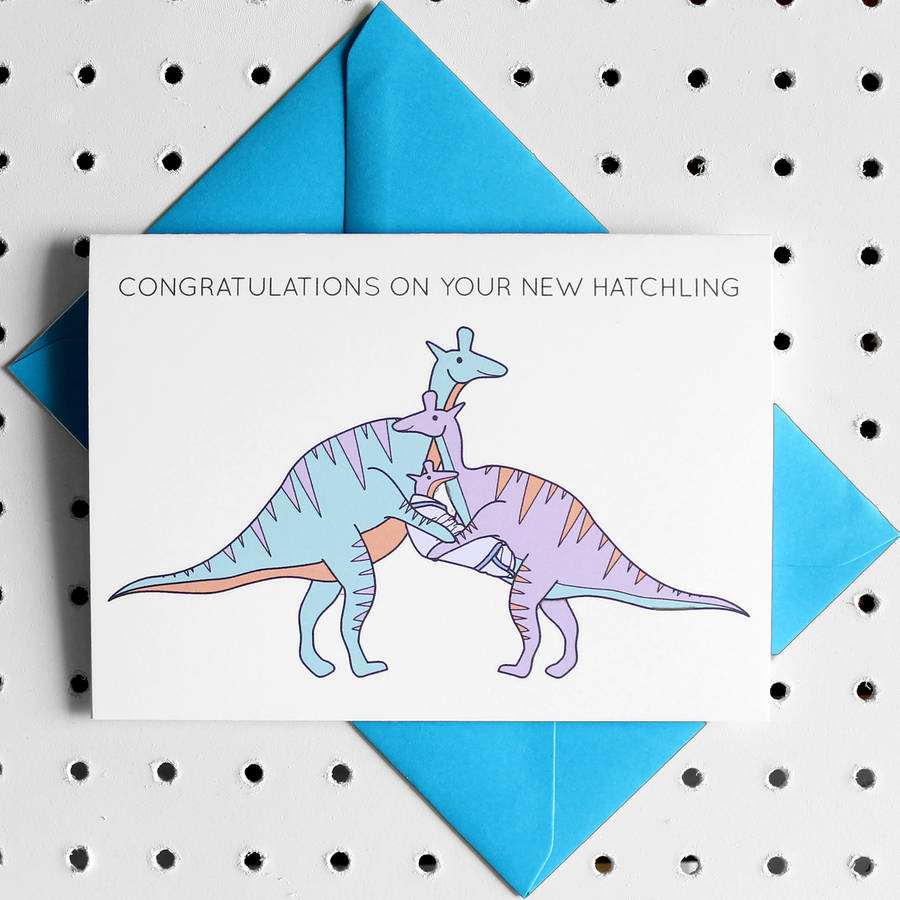 congratulations on your new hatchling dinosaur card by charlotte ...