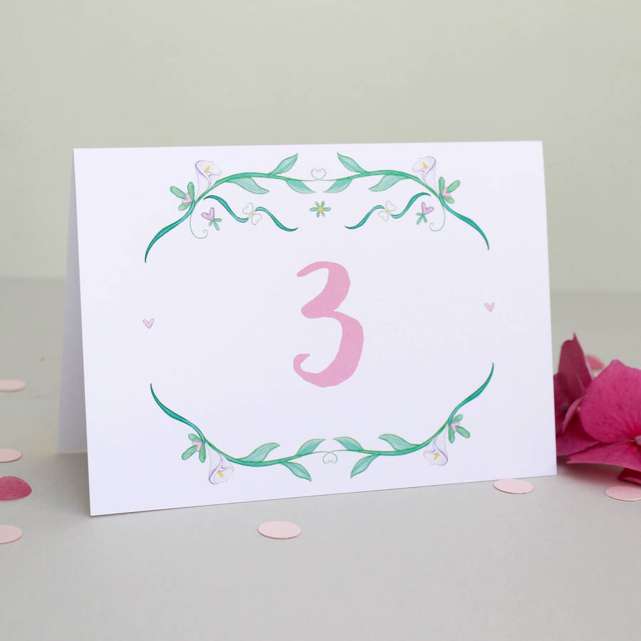 Botanical Table Name Or Number Cards By Martha Brook ...