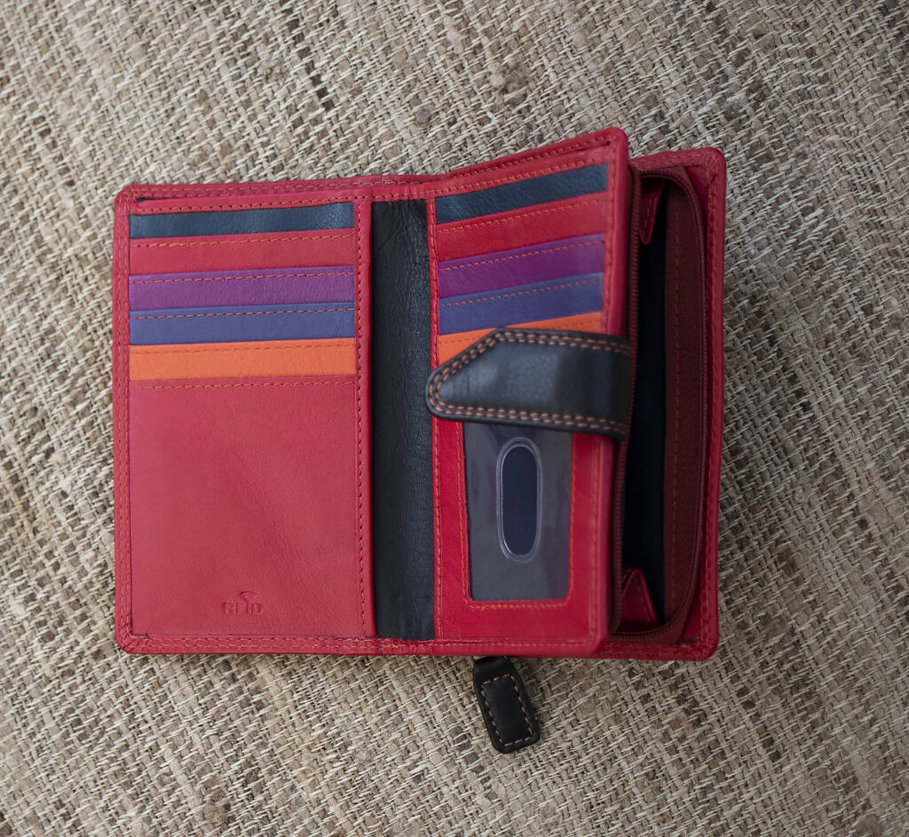 Personalised Red Soft Leather Purse Wallet By Wombat ...