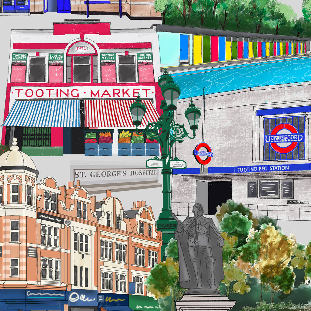 Tooting London Art Print By Scene in Prints | notonthehighstreet.com
