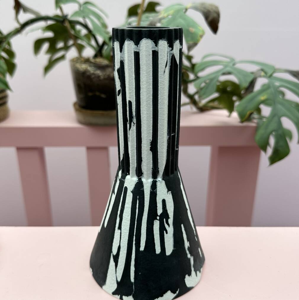 Graffiti Black And White Tall Vase By Made By Robyn ...