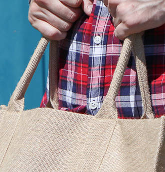 personalised lynford stag jute log carrier bag by dibor ...