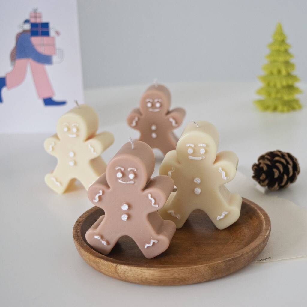 Christmas Gingerbread Man Soy Candle By Kirrou | notonthehighstreet.com