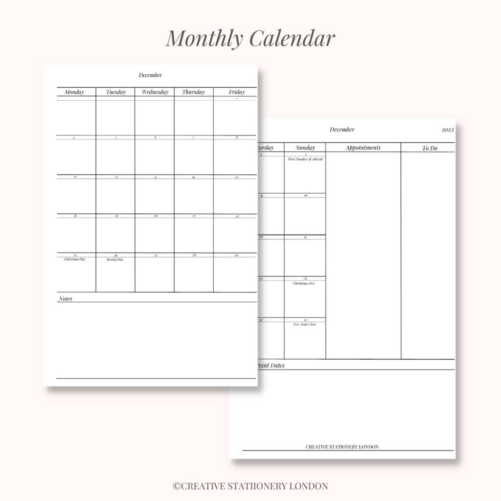 Personalised 2023 Diary | Colour Me Navy Blue By Creative Stationery ...