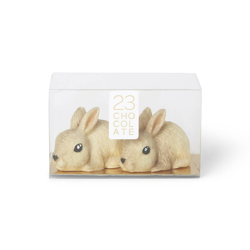 Pair Of Solid Milk, White Or Dark Chocolate Rabbits By 23 CHOCOLATE ...