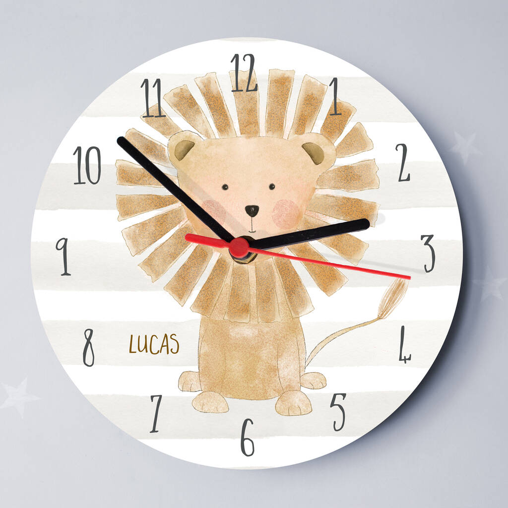Lion Animal Clock By Donna Crain | notonthehighstreet.com
