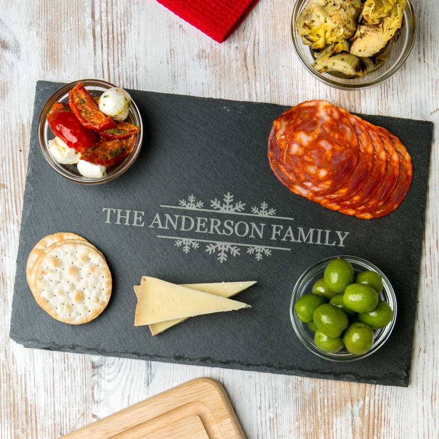 Personalised Christmas Slate Serving Platter By Dust and Things ...