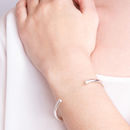 ladies open silver bangle by hersey silversmiths | notonthehighstreet.com