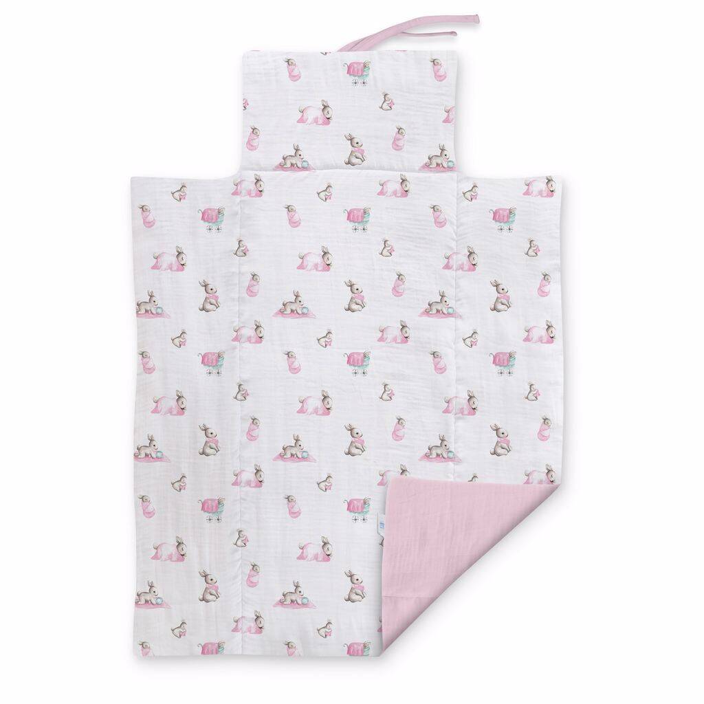 Bébé Lapin Rose Muslin Changing Mat By Deux Lapins