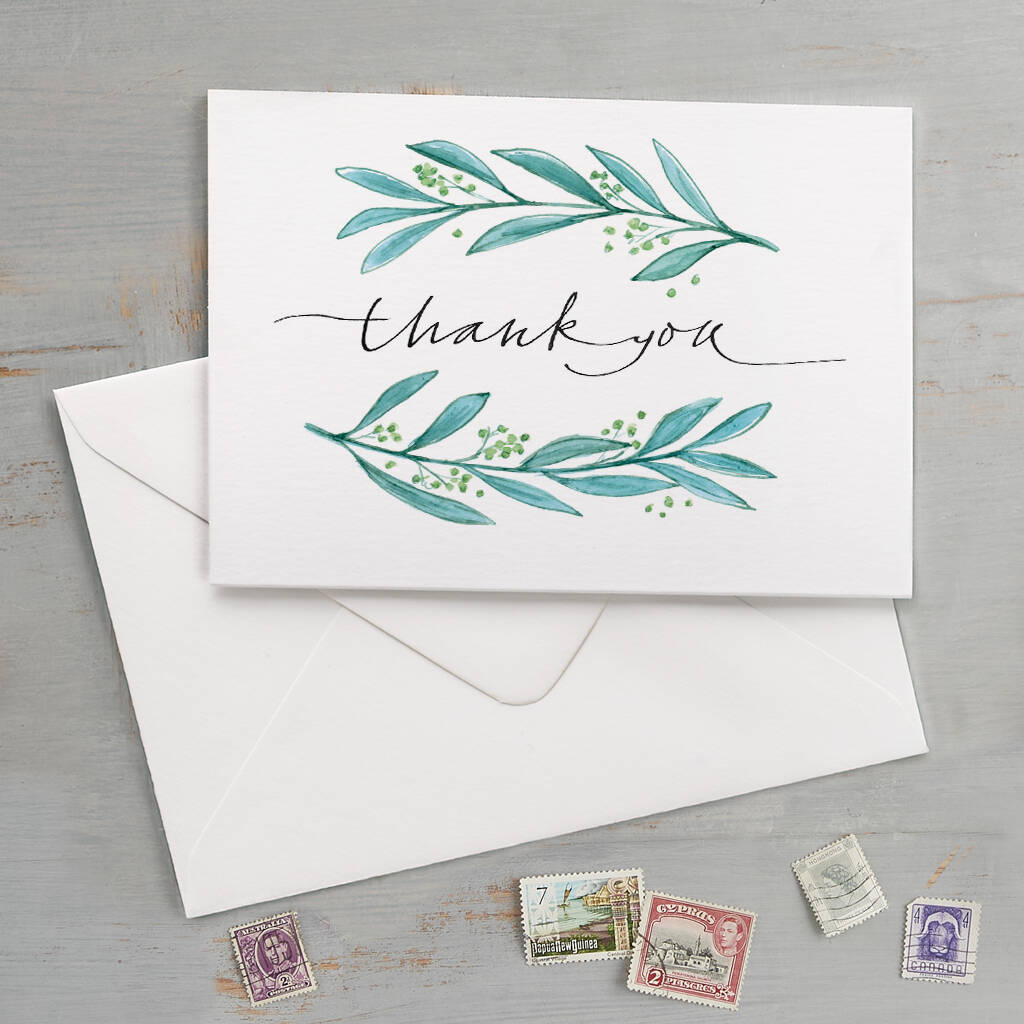 'Thank You' Garland Card By Gabrielle Solly Illustration ...