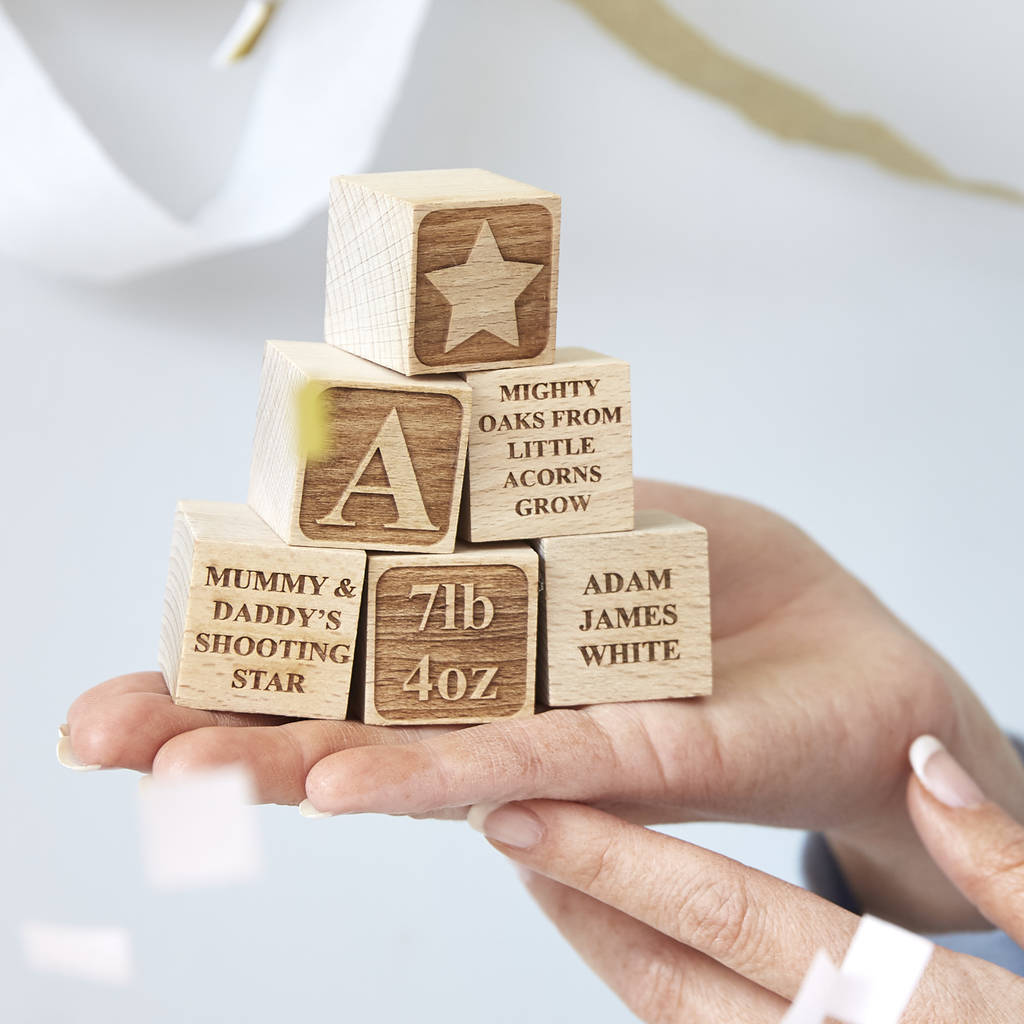 personalised baby keepsake building block by sophia victoria joy ...