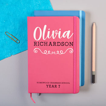 Personalised School Notebook By Oakdene Designs | notonthehighstreet.com