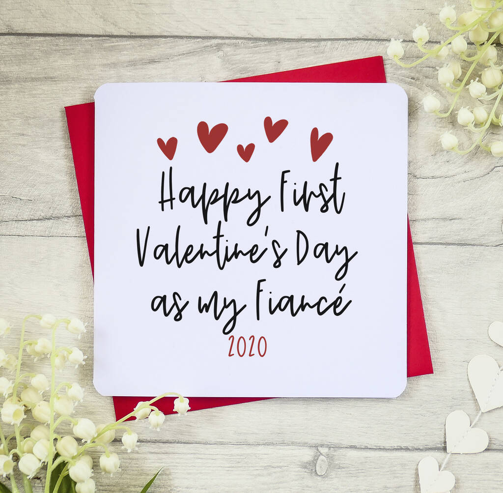 happy first valentine's day as my fiancé card by parsy card co ...