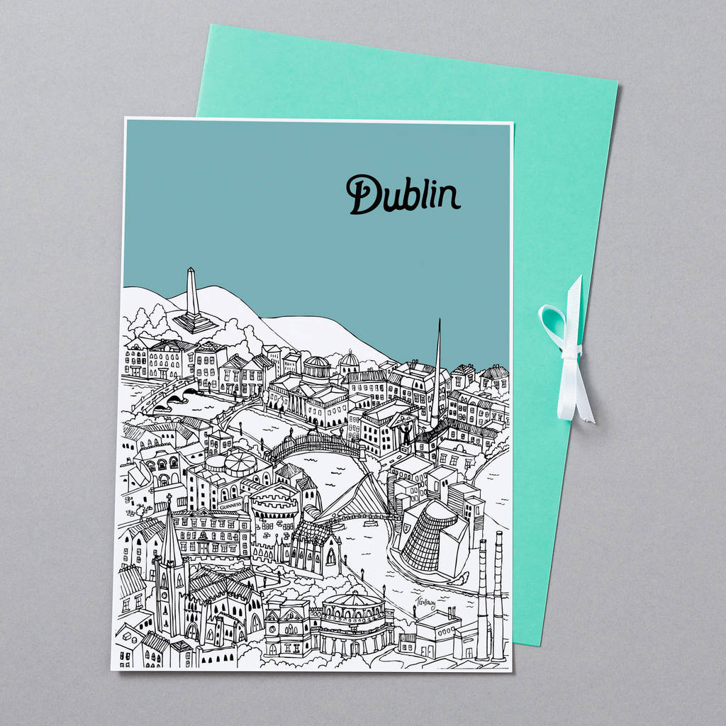 Personalised Dublin Print By Tessa Galloway Illustration ...