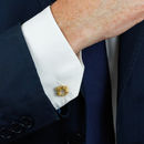 rose halo cufflinks gold/silver/rose gold by lee renee ...