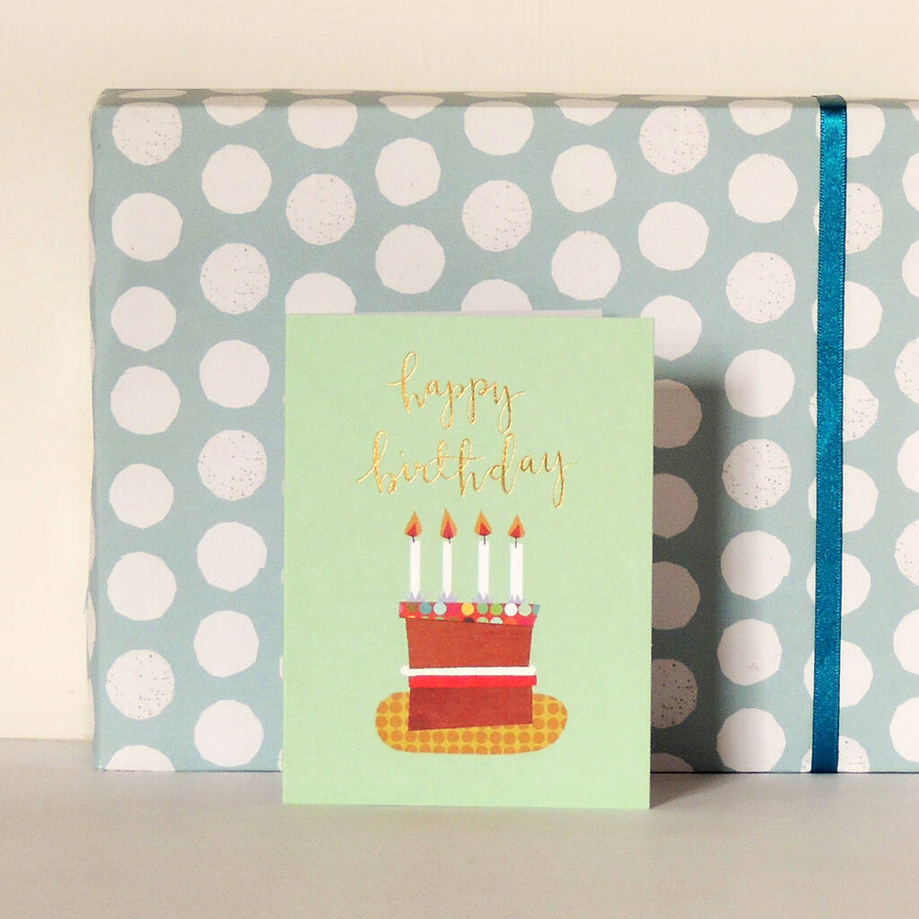 Mini Happy Birthday Cake Card By Kali Stileman Publishing ...
