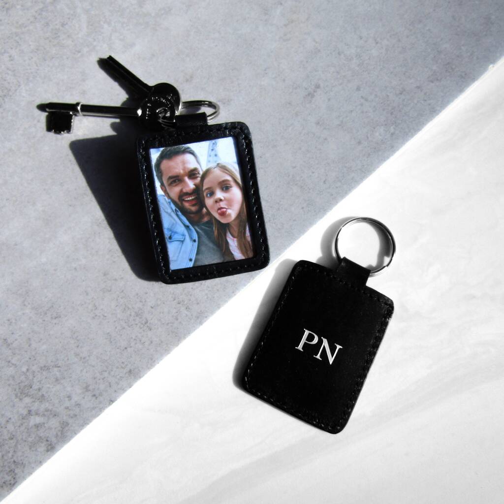 Handmade Personalised Leather Photo Keyring By PARKER&CO ...