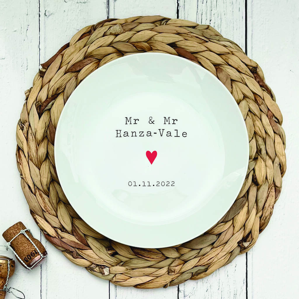 Personalised Wedding Plate By Slice of Pie Designs | notonthehighstreet.com