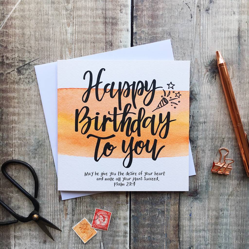 Happy Birthday Bible Verse Card By Izzy Pop Notonthehighstreet