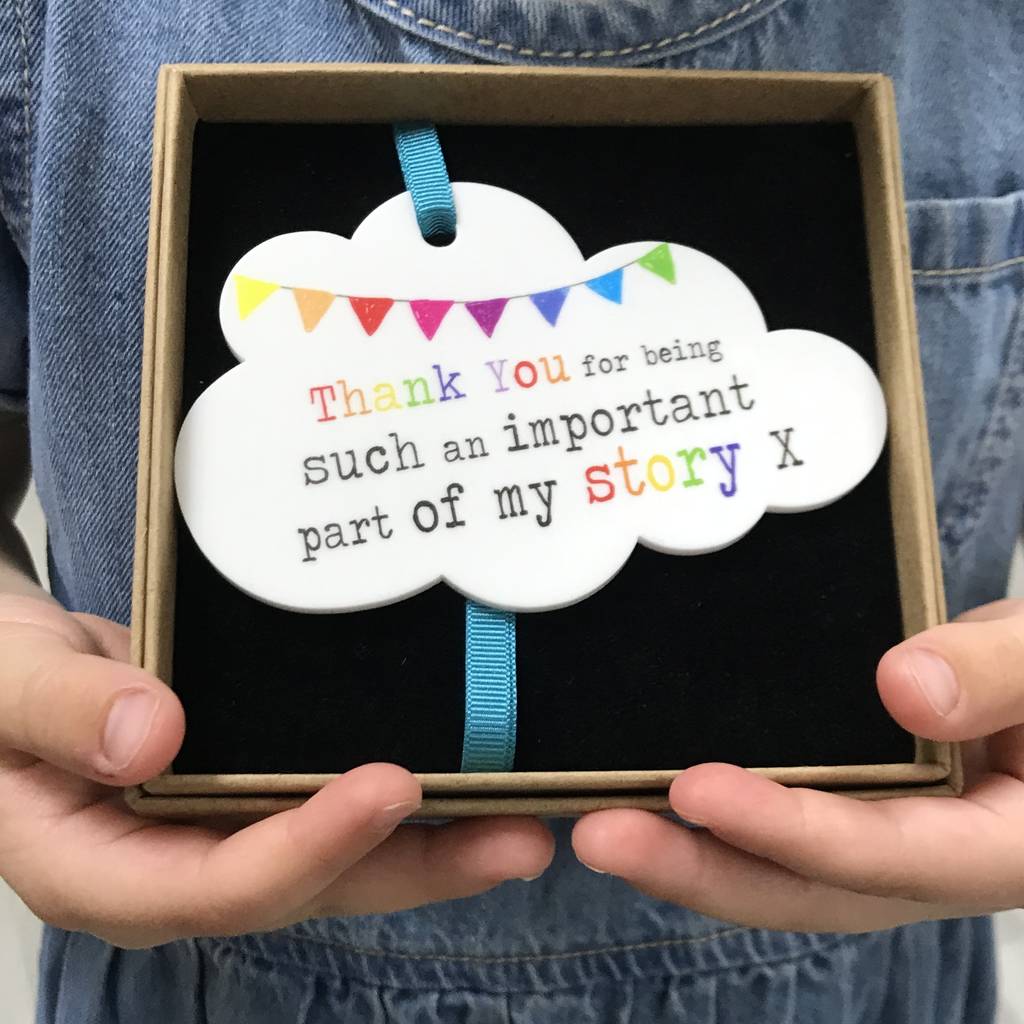 thank you story acrylic cloud keepsake by periwinkle and clay ...