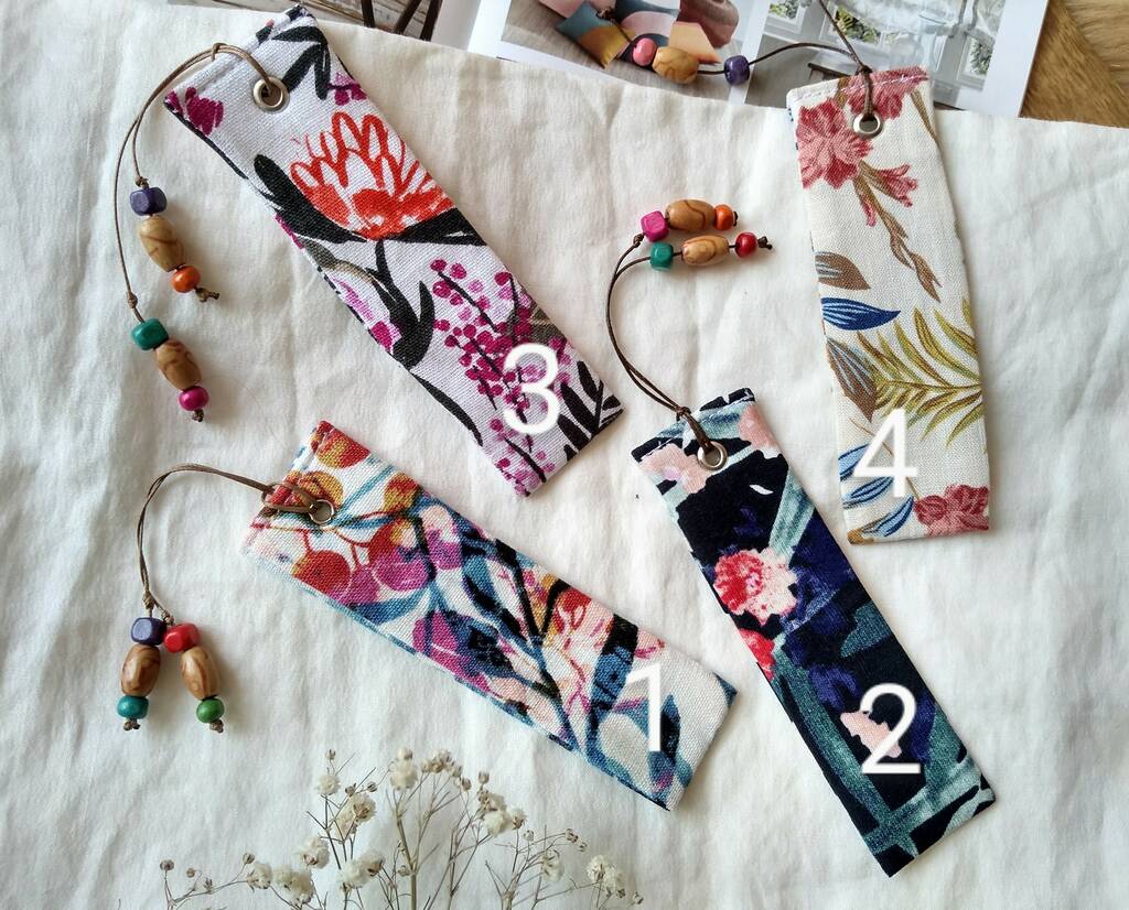 Floral Linen Bookmark By Southsea Linen | notonthehighstreet.com