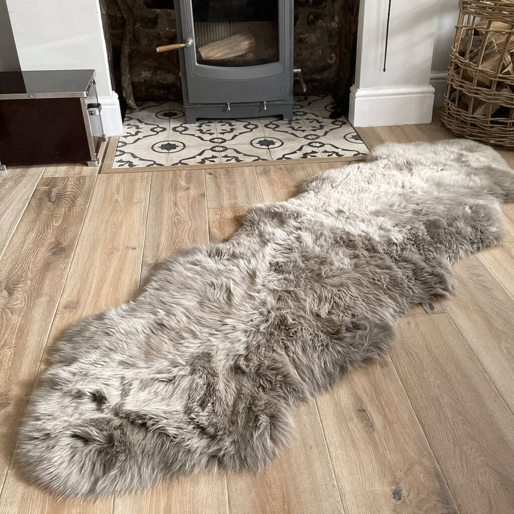 Double Sheepskin Rug In Various Colours By Idyll Home ...