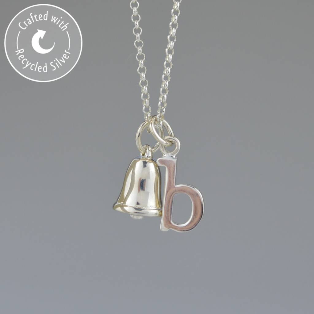 Personalised Sterling Silver Bell Necklace By Lily Charmed ...