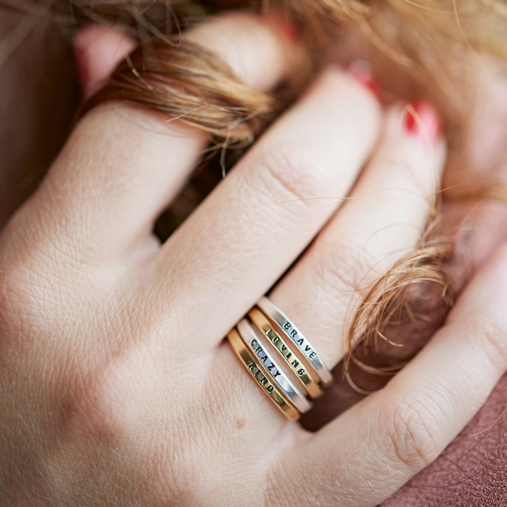 personalised stacker ring by posh totty designs | notonthehighstreet.com