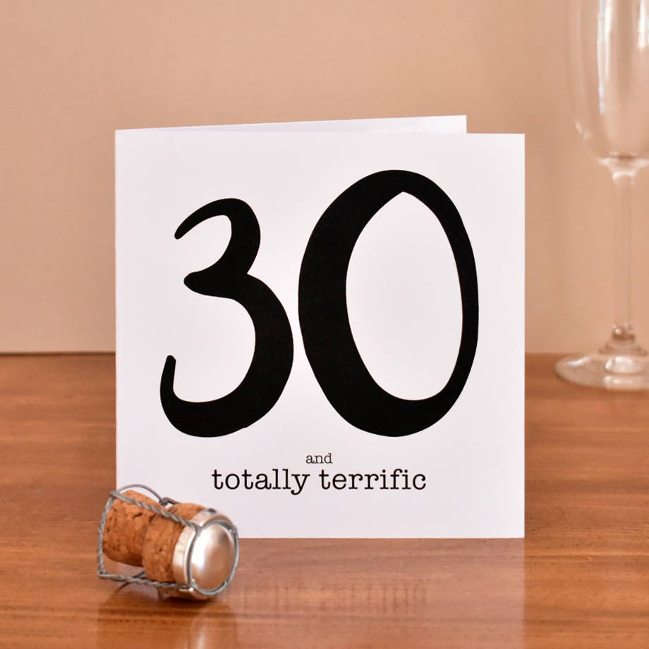 30 And Totally Terrific 30th Birthday Card By Mrs L Cards ...