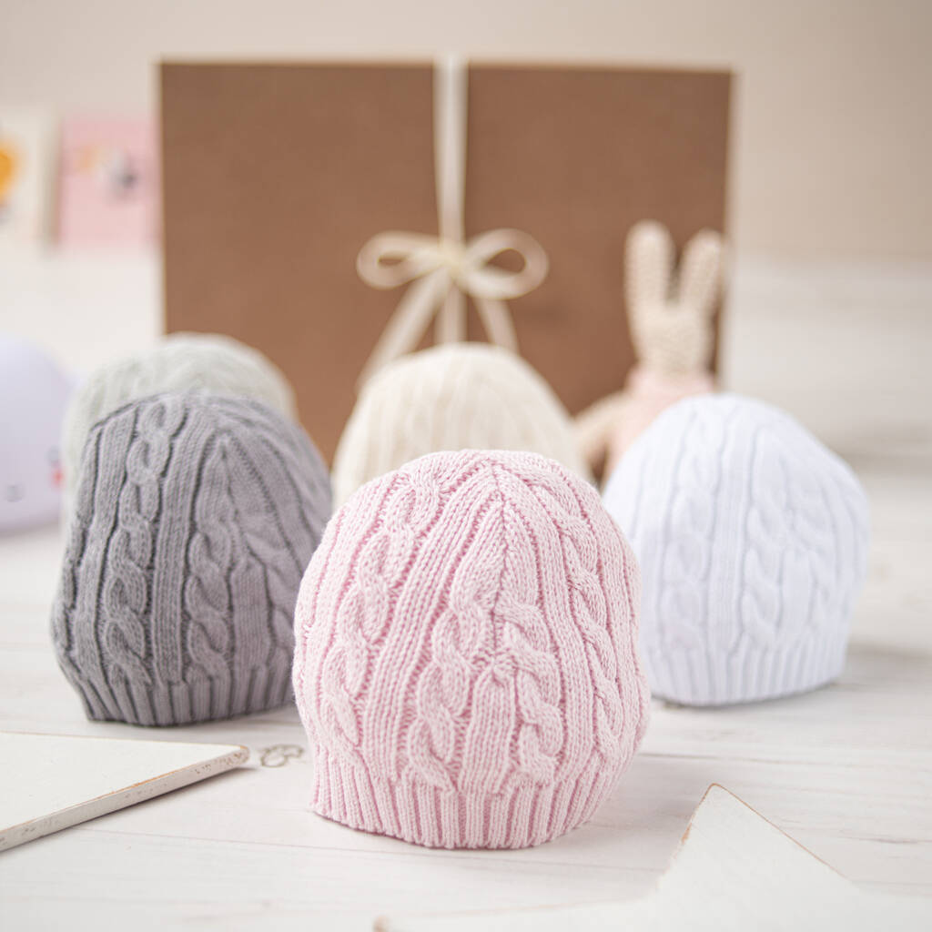 Baby Girls Cable Hat By Toffee Moon | notonthehighstreet.com