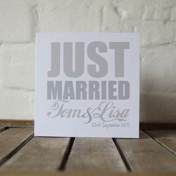 Personalised 'just Married' Wedding Card By Jodie Gaul ...