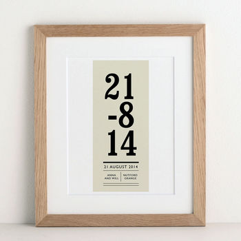 Personalised Vintage Date Print By Letterfest | notonthehighstreet.com